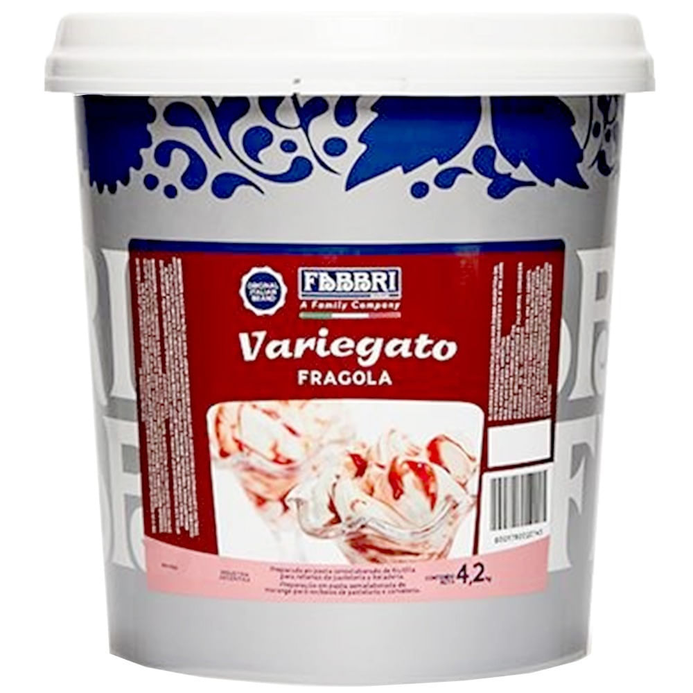 Variegato Sabor Morango 4,2kg Fabbri - colibri