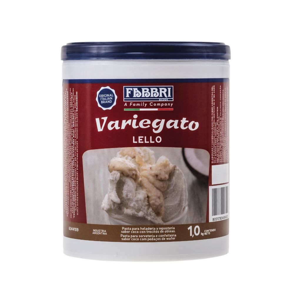 Variegato Lello Pasta Sabor Chocolate Branco Com Coco E Amendoas 1kg ...