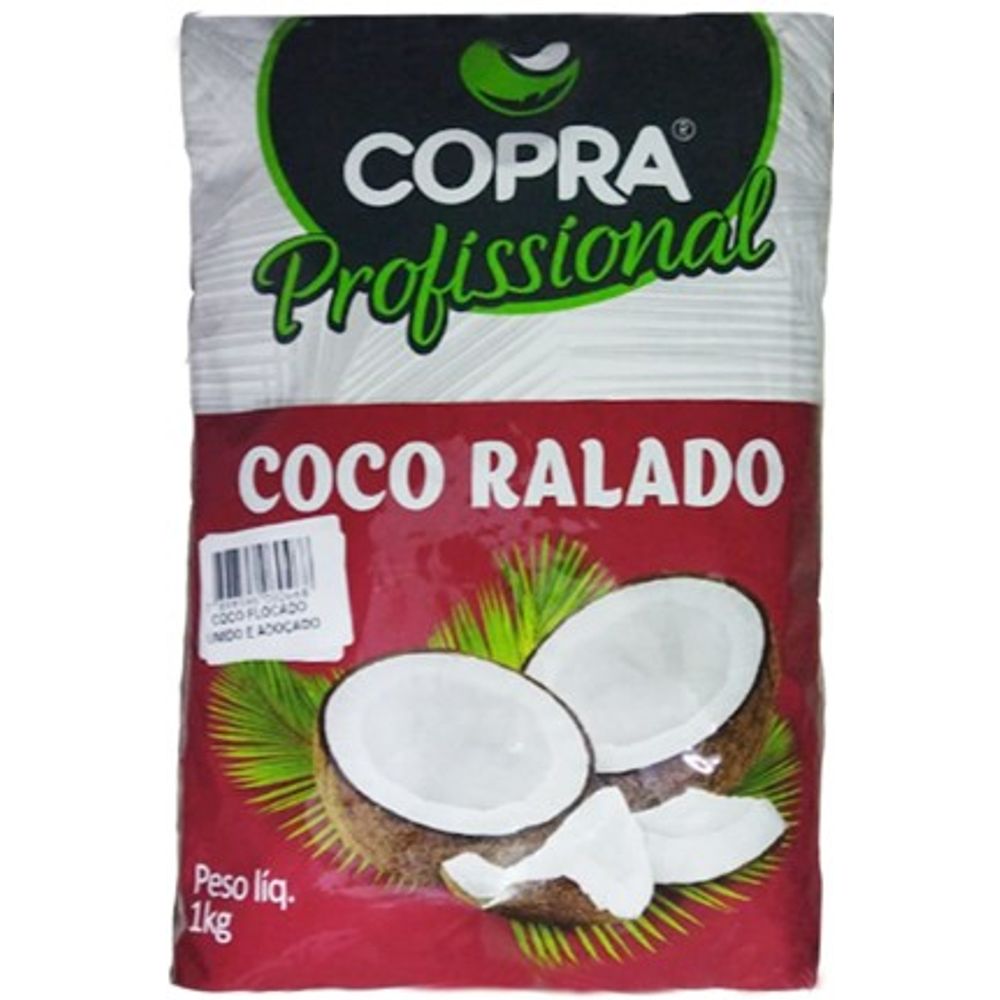 Coco Ralado Flocado úmiido E Adoçado 1kg Copra - colibri