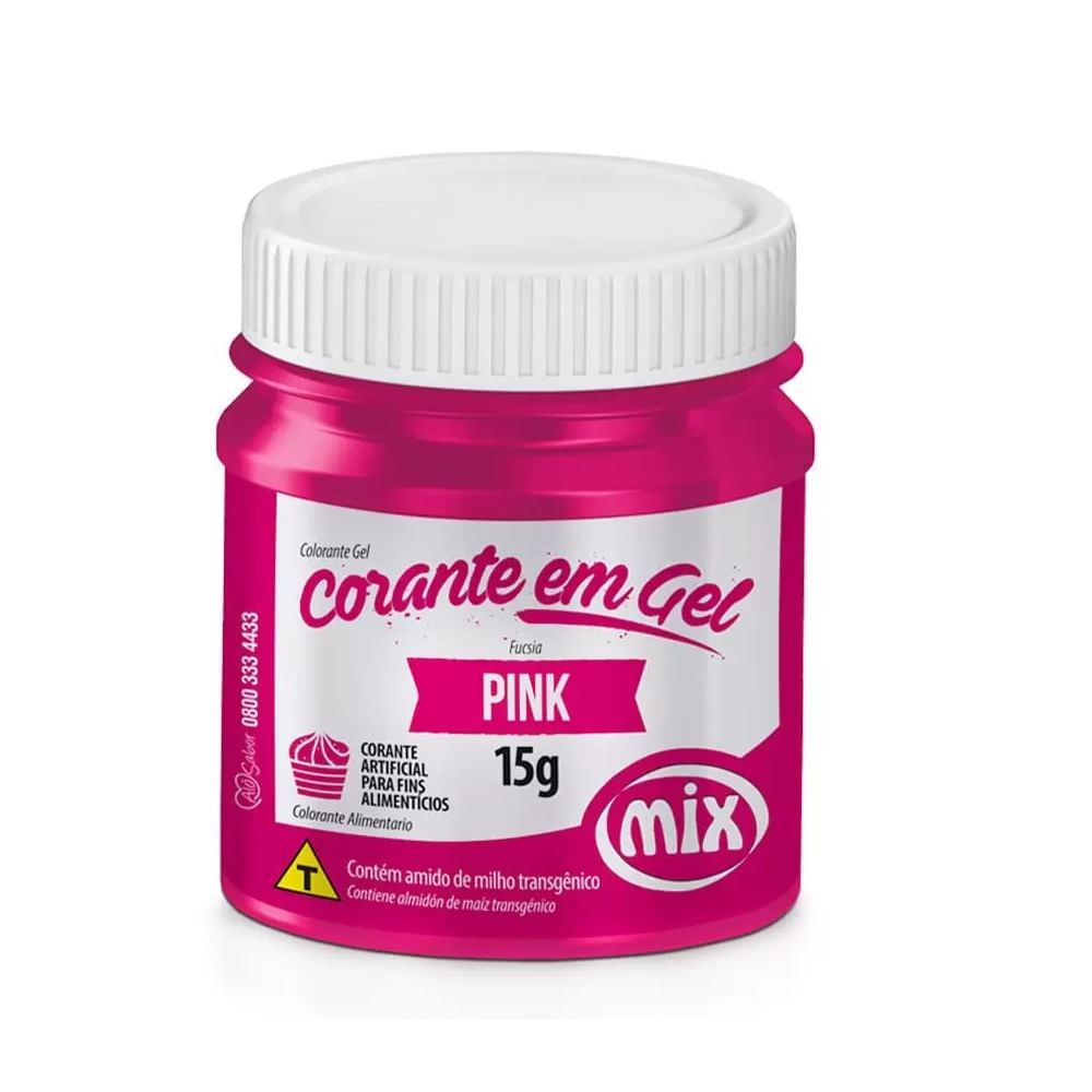 Corante Em Gel Pink 15g Mix - colibri